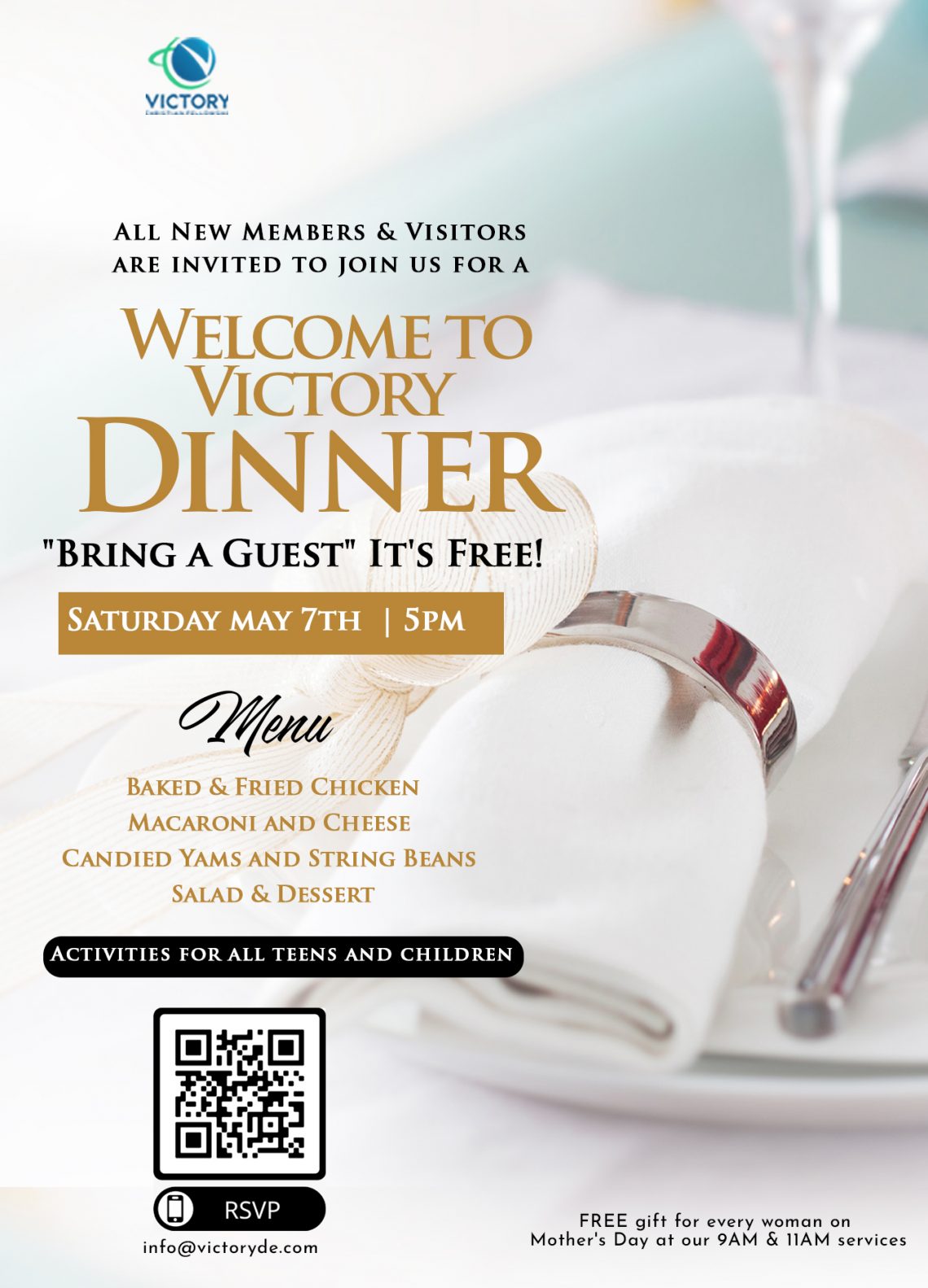 New Members & Visitors: WELCOME TO VICTORY DINNER - New Castle Delaware ...